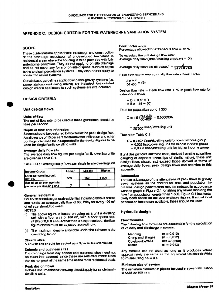 Sanitation Appendix C | PDF