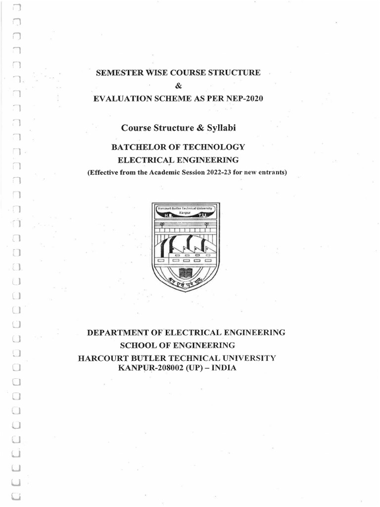 Electrical Sem 3 To 8 Syllabus | PDF | Electrical Network | Electric Motor