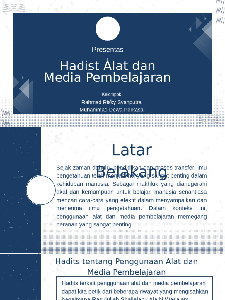Hadist Alat Dan Media Pembelajaran | PDF | Agama & Spiritualitas