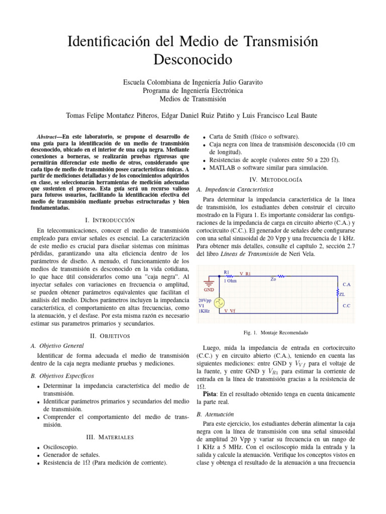 Metx Lab 3 | PDF | Impedancia eléctrica | Amplitud
