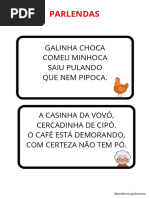 113 Parlenda Hoje É Domingo Revisado | PDF | Fonema | Escrita