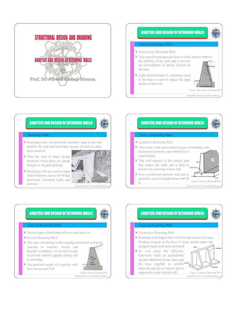 Module 4 (Analysis and Design of Retaining Walls) | PDF | Mechanical Engineering | Building ...
