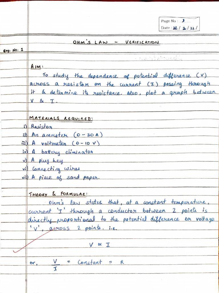 physics experiments 1 and 2 | PDF