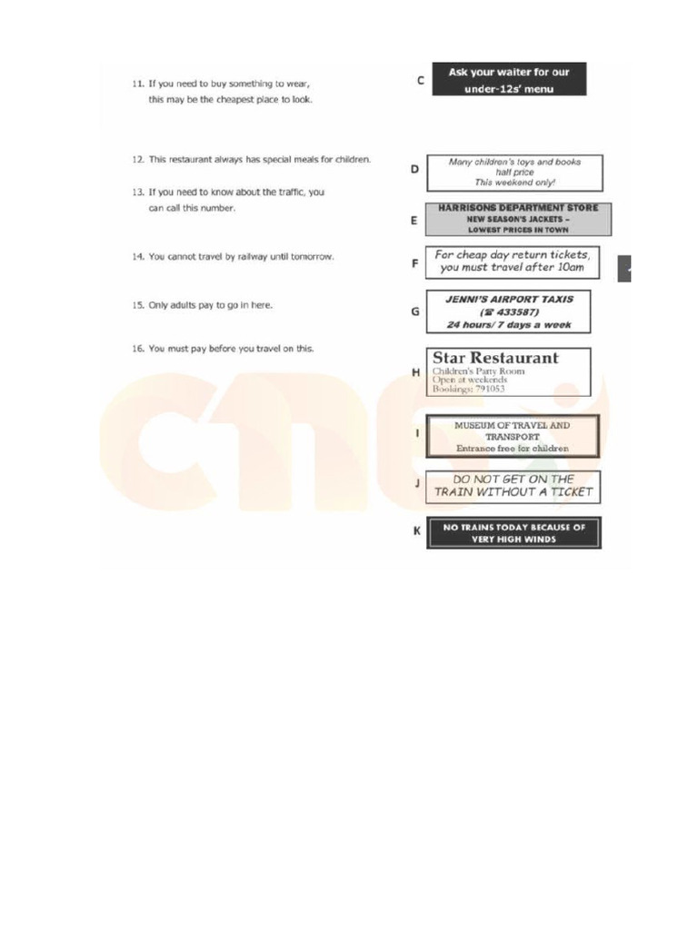A2 Reading Vstep Part 1 10284 | PDF