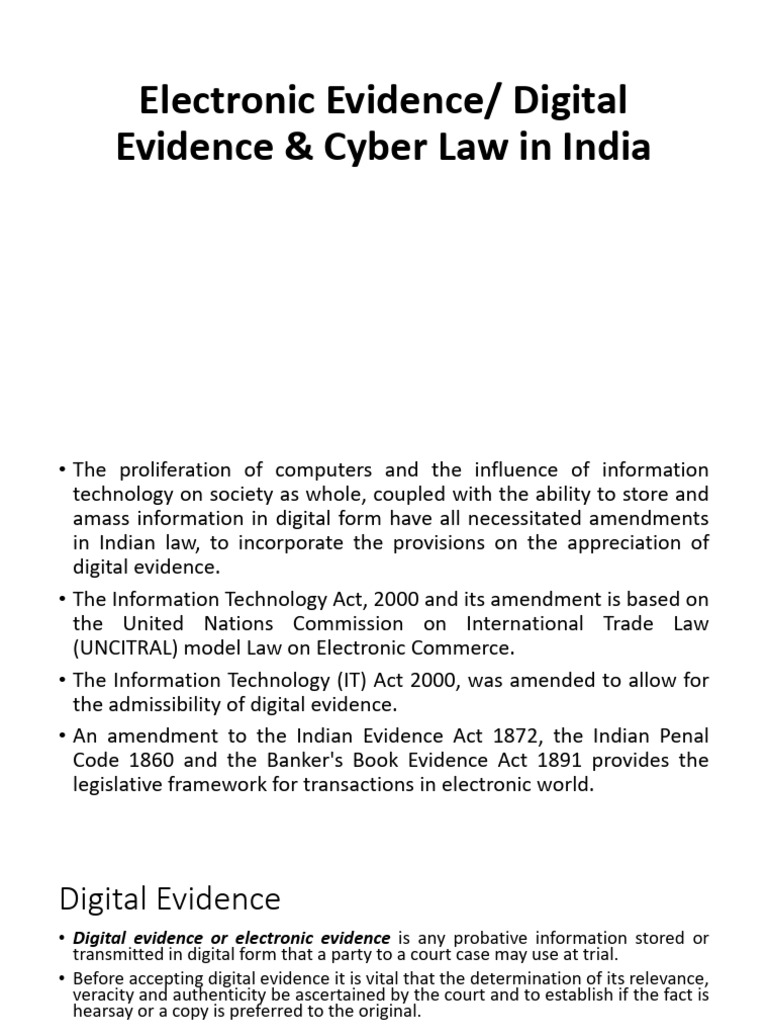 Digital Evidence | PDF | Computing | Common Law