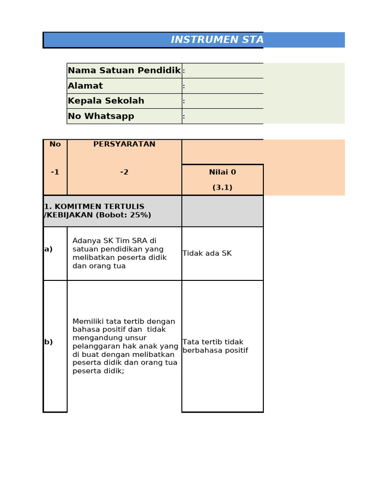 Borang Standarisasi Smp-mts (1) | PDF