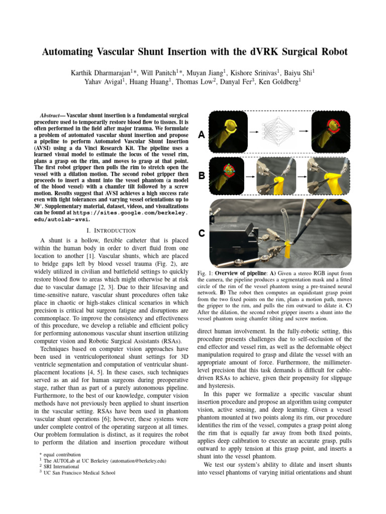 Automating Vascular Shunt Insertion | PDF | Image Segmentation