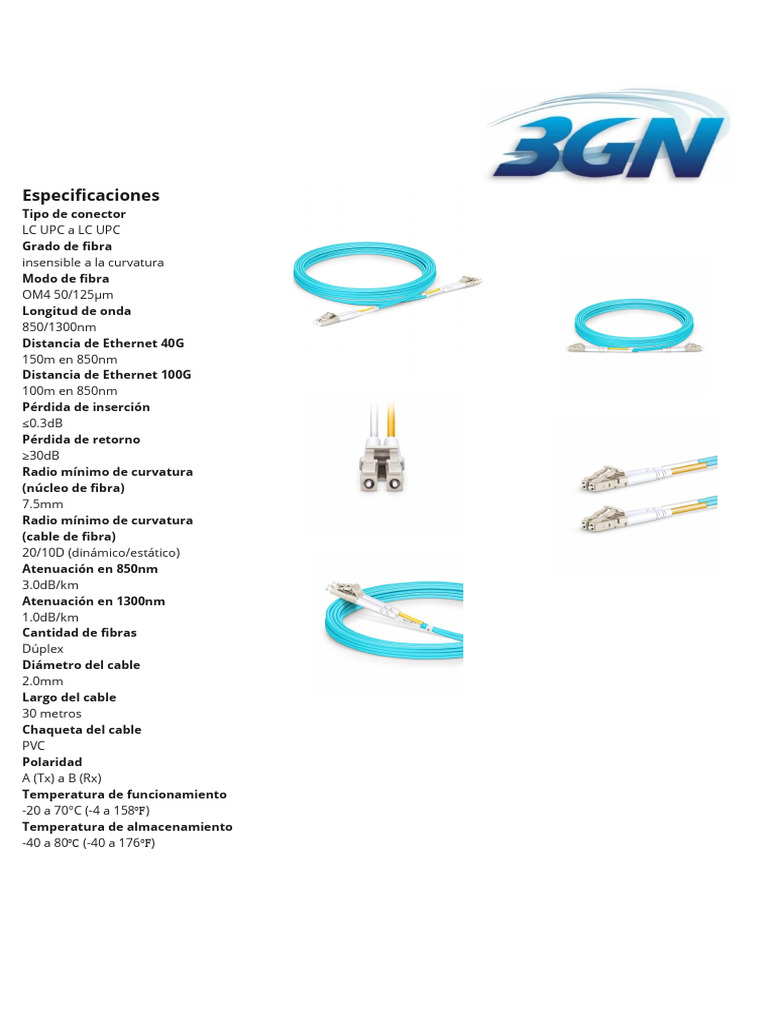 Especificaciones Tecnicas OM4 | PDF