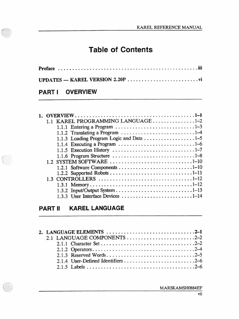 Karel Reference - Chapter 1 - Overview | PDF