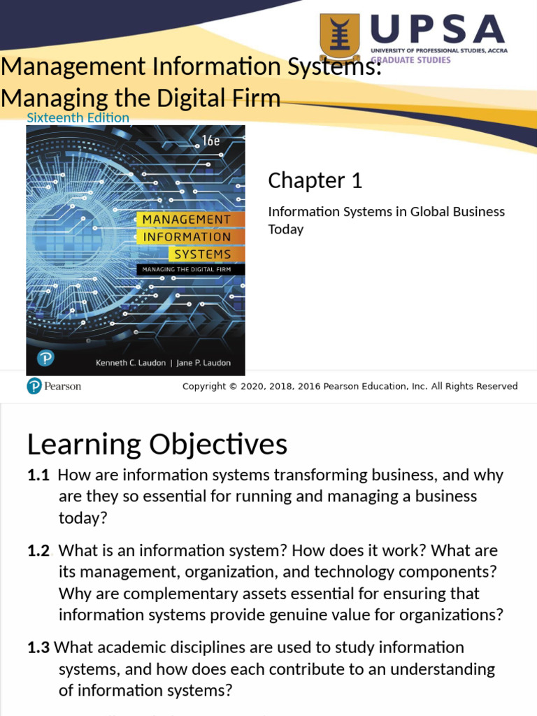 Laudon Mis16 Ppt Ch01 | PDF | Information System | System