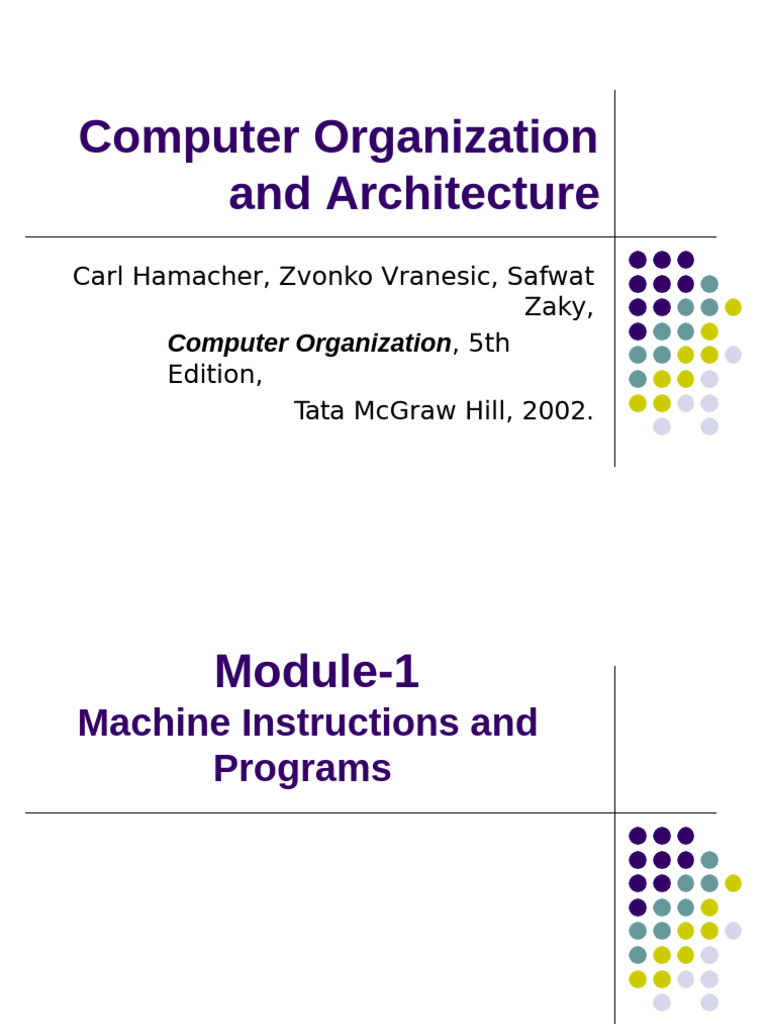 MODULE-1 (B) - Machine-Instructions-and-Programs | PDF | Computer Architecture | Computer ...