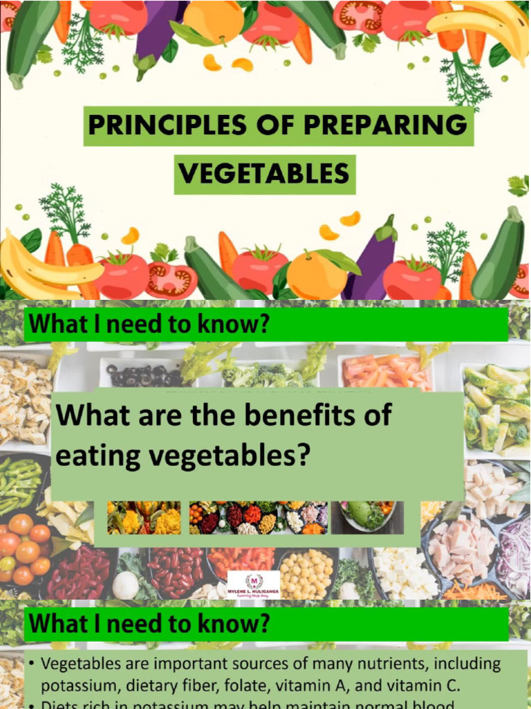 Principle of Cooking Vegetables | PDF