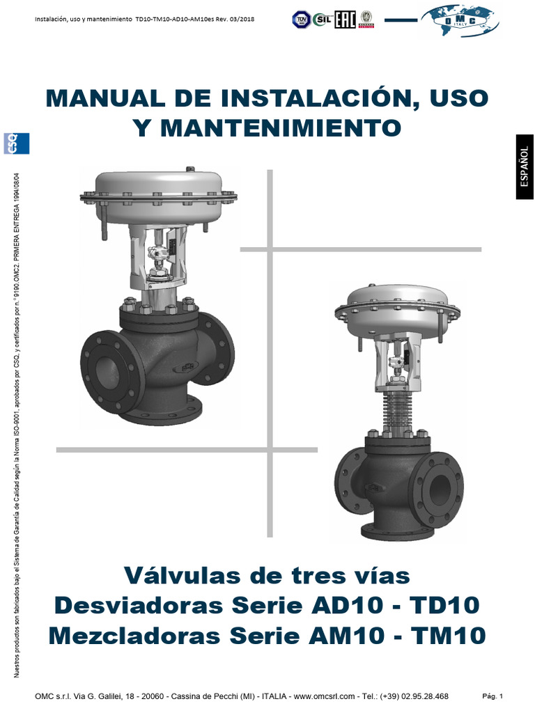 ManTD10 TM10 AD10 AM10 Es | PDF | Solenoide | Corrosión