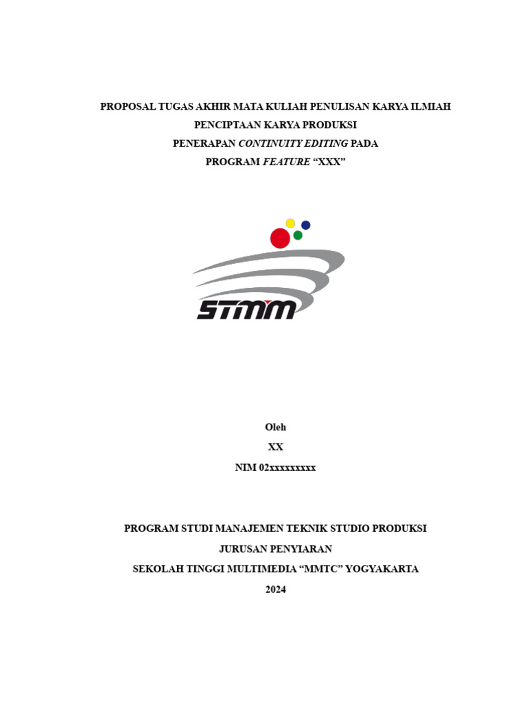 CONTOH Template Proposal TA | PDF | Seni