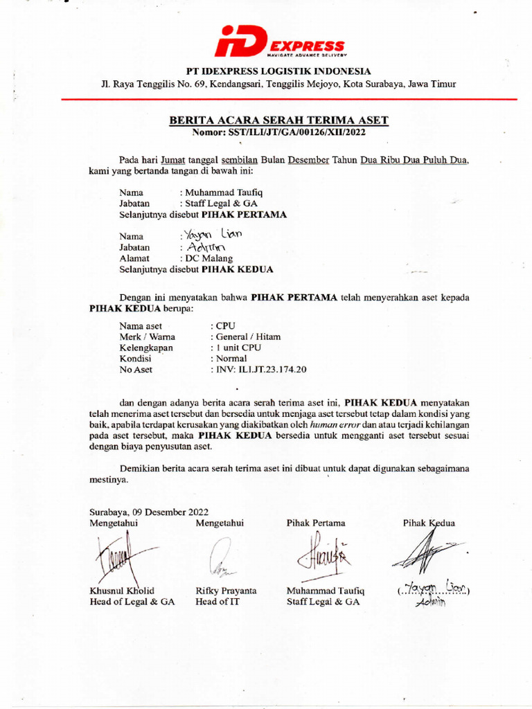 Ba Sta DC Malang | PDF