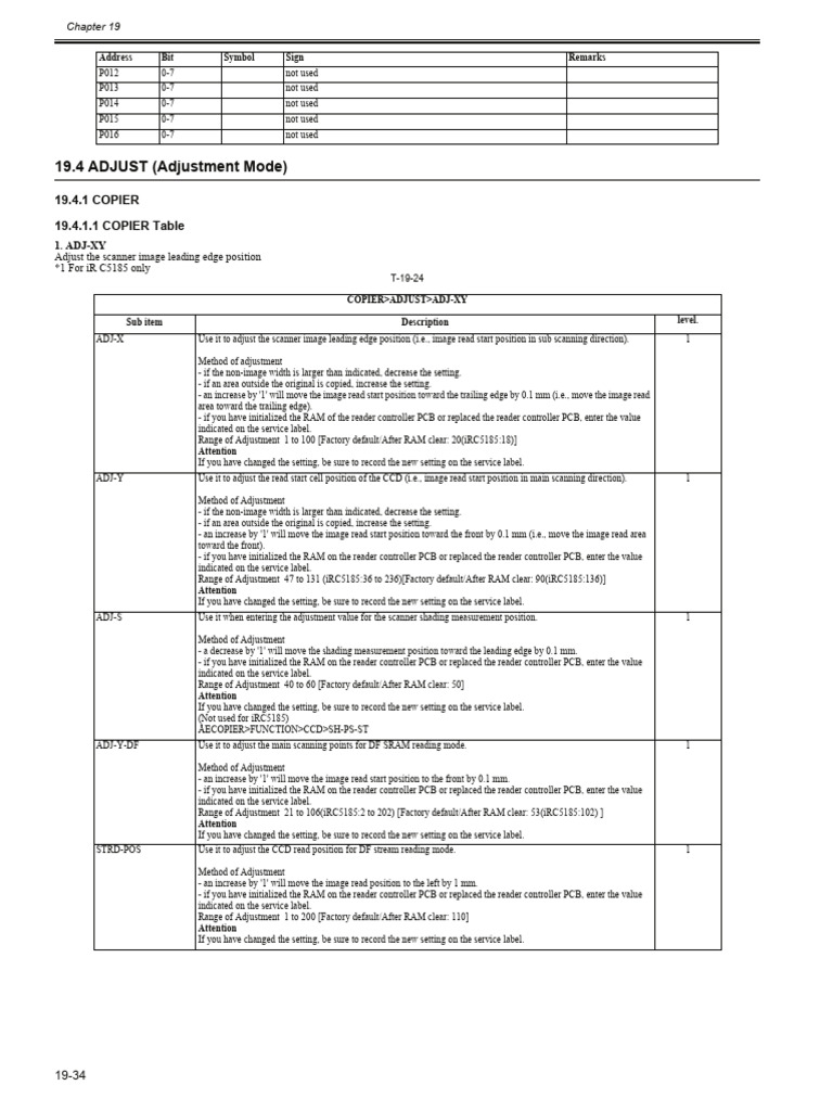 Label Adjustments Menu IRC4080 | PDF | Image Scanner | Exposure ...