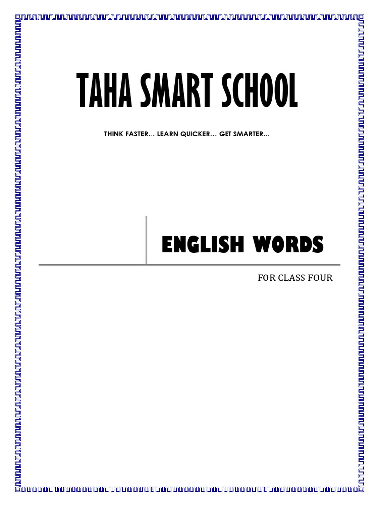 Word Meanings for Class 4 English | PDF