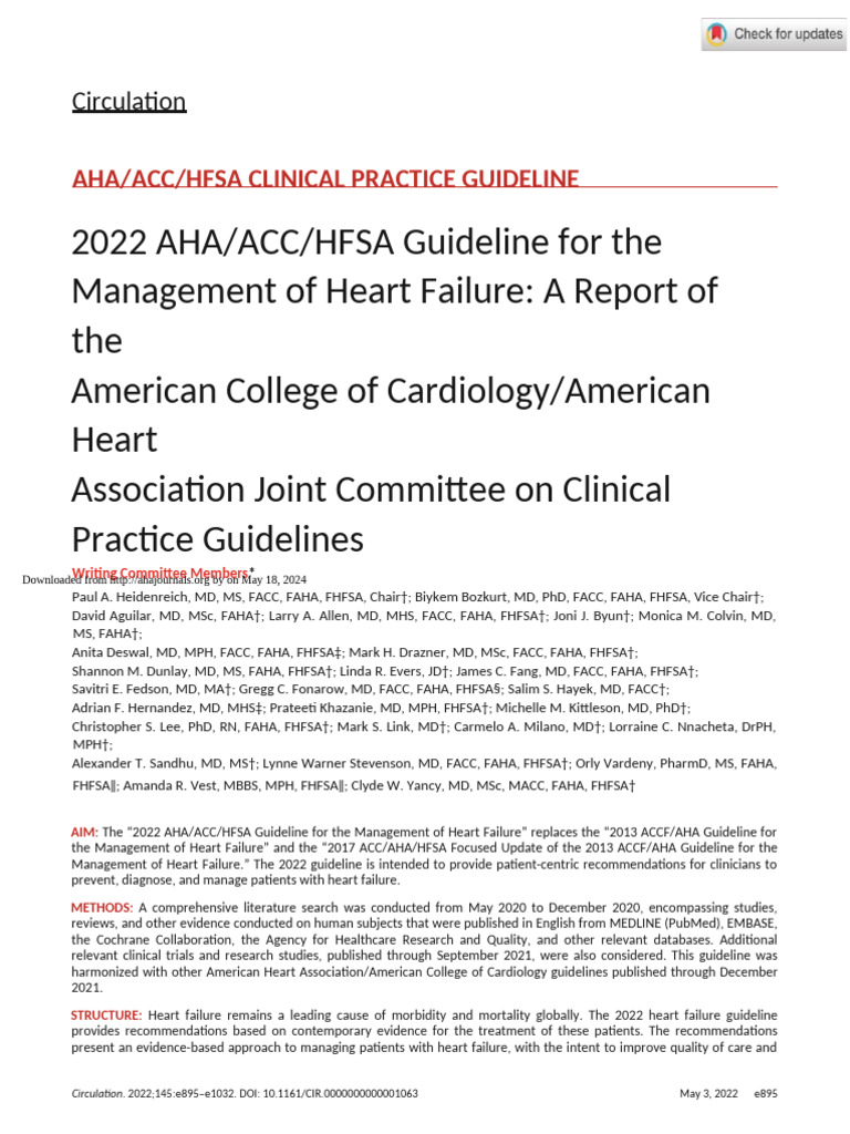 AHA IC Traduc | PDF | Heart Failure | Heart