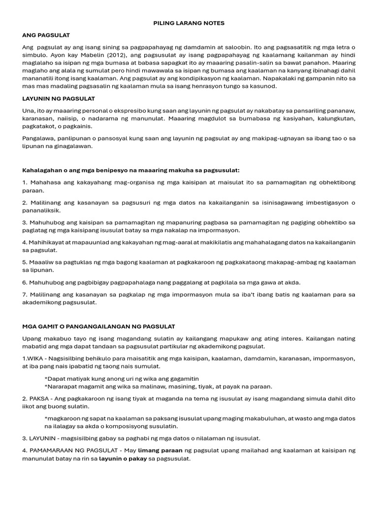 Piling Larang Notes | PDF