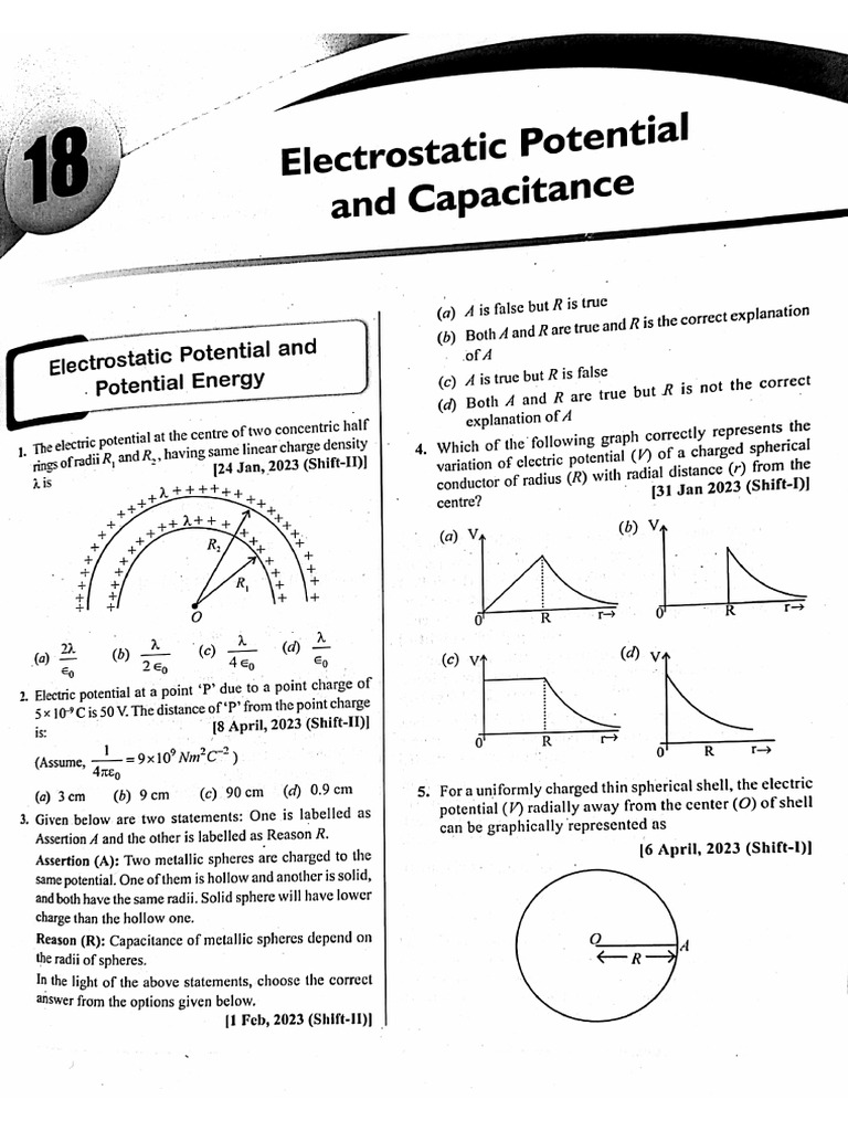 Electric Potential & Capacitance | PDF