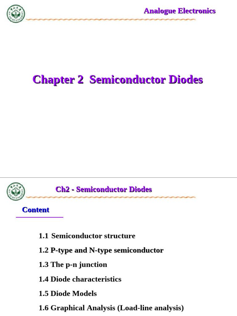 Analogue Electronics-CH2 | PDF | P–N Junction | Silicon