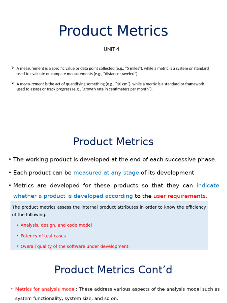 Understanding Product Metrics in Software | PDF | Performance Indicator ...