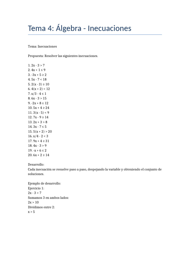 Algebra Tema 4 | PDF