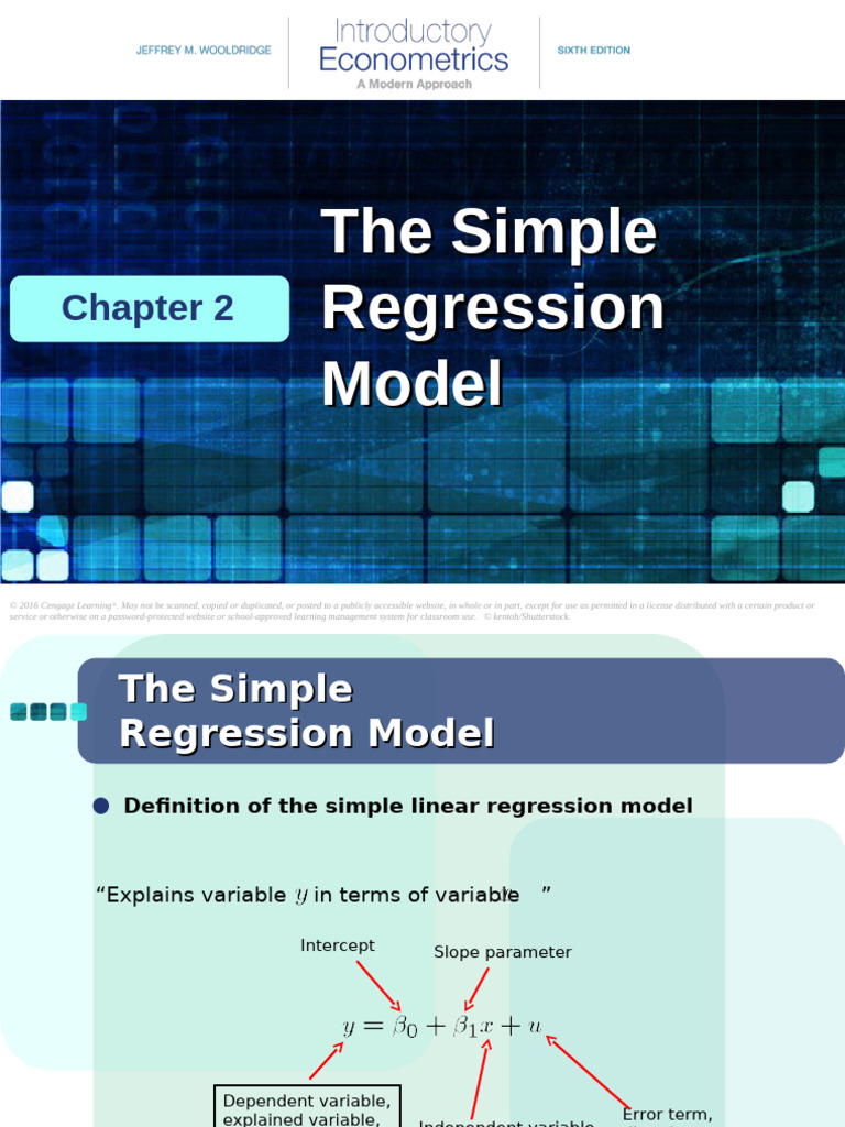 CH 02 Wooldridge 6e PPT Updated | PDF | Errors And Residuals | Regression Analysis