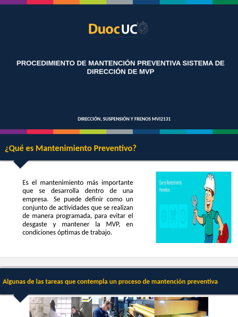 1 3 2 PPT PROCEDIMIENTO DE MANTENCIoN PREVENTIVA SISTEMA DE DIRECCIoN DE MVP | PDF | Neumático