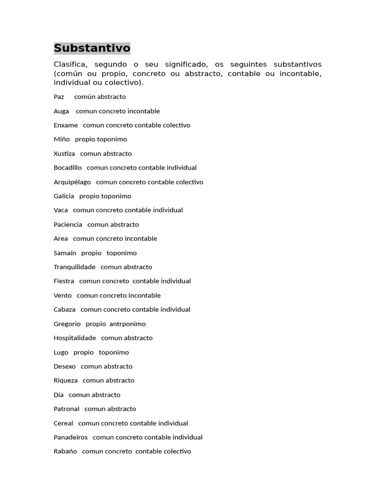 Substantivo | PDF