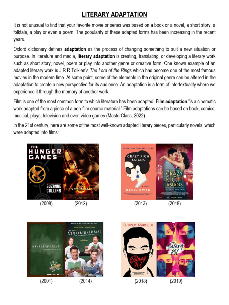 Literary-Adaptation | PDF | Screenplay