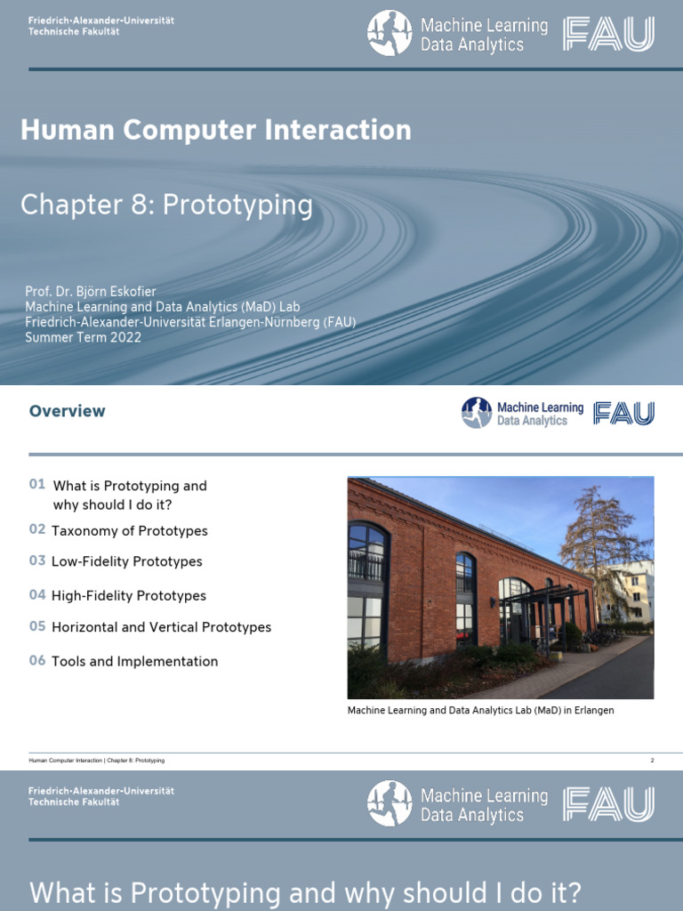HCI SS 2022 08 Prototyping | PDF | Prototype | Human–Computer Interaction