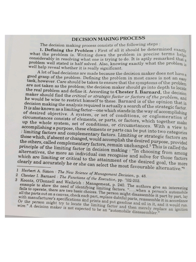 Decision Making Process | PDF