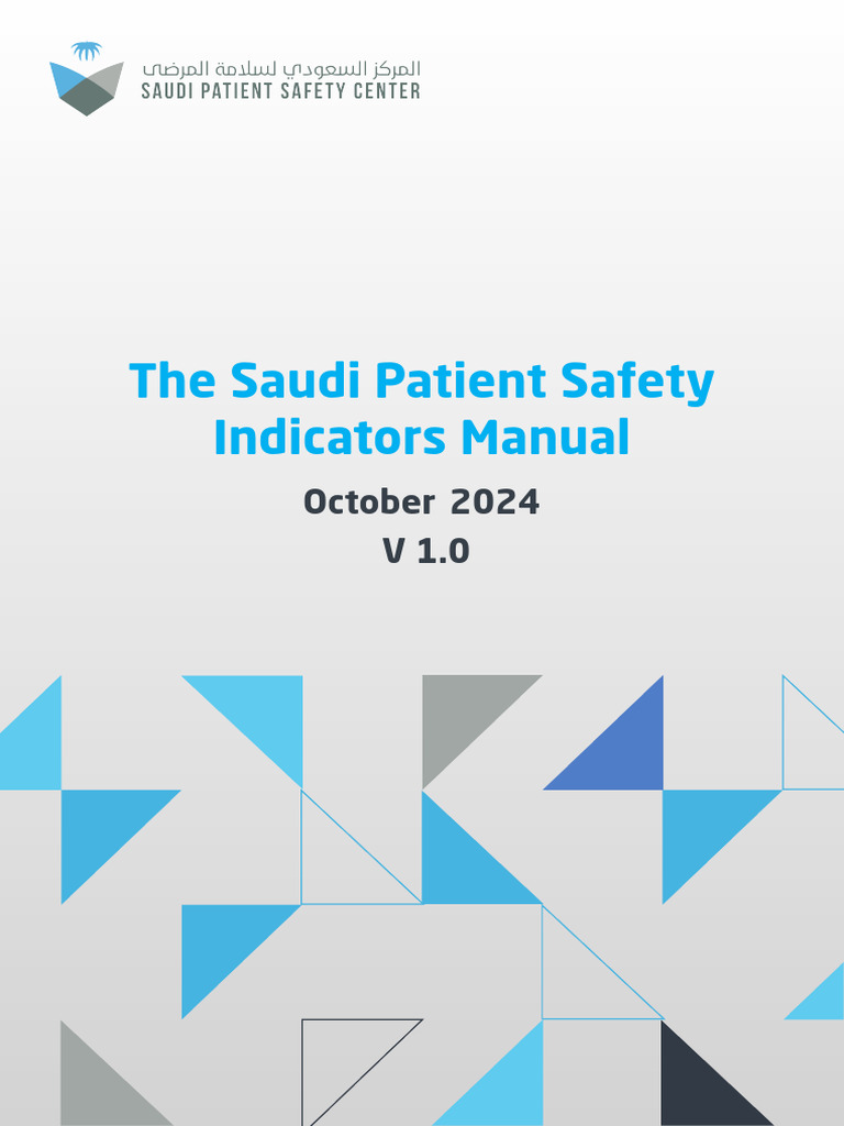 Saudi Patient Safety Indicators Manual | PDF | Patient Safety | Health Care
