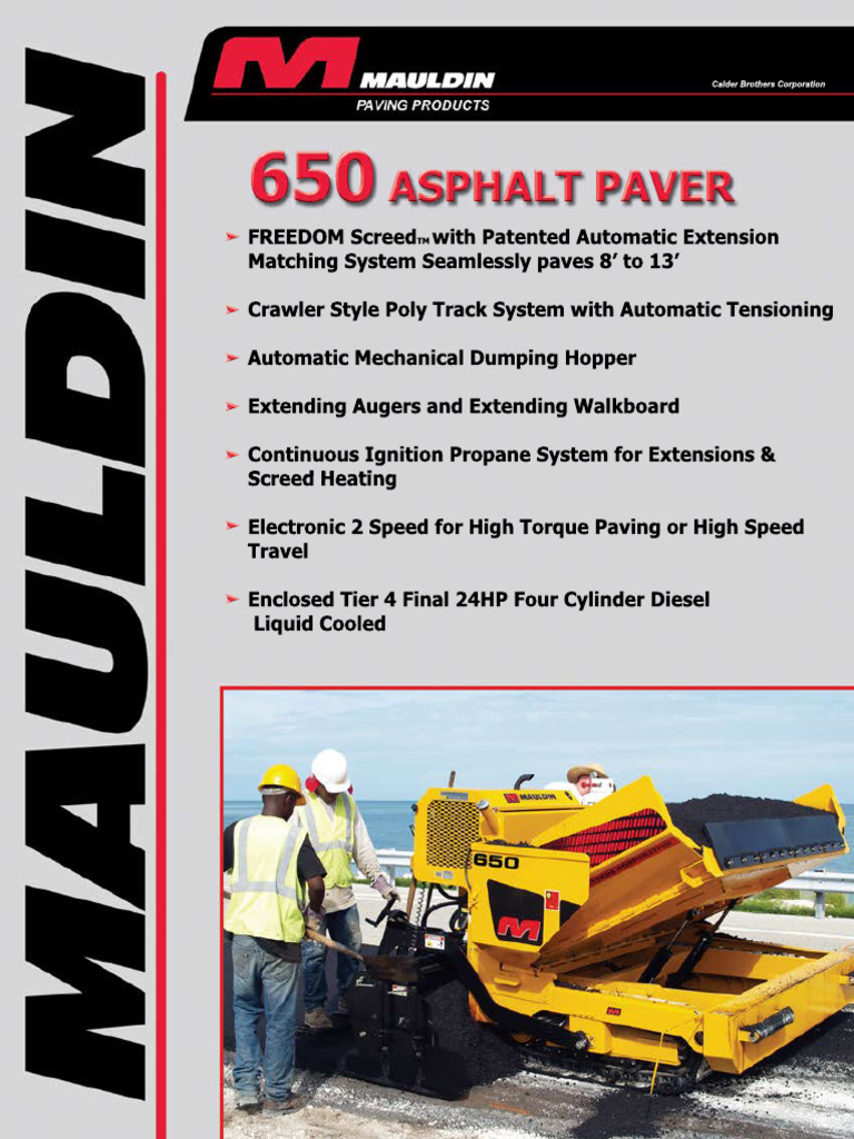 650 Paver Literature | PDF