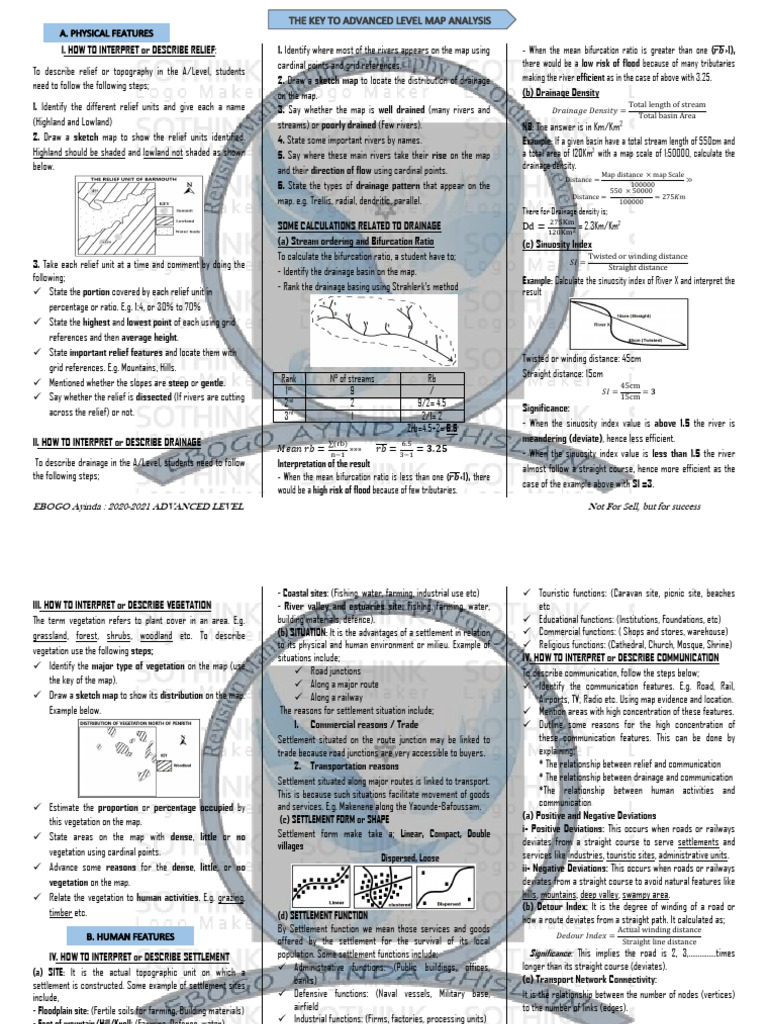 A-LEVEL Summary MAP WORK PDF | PDF | Drainage Basin | Earth Sciences