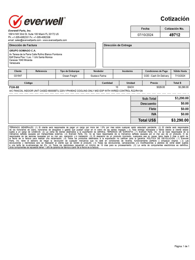 Everwell 49712 Fua60 | PDF