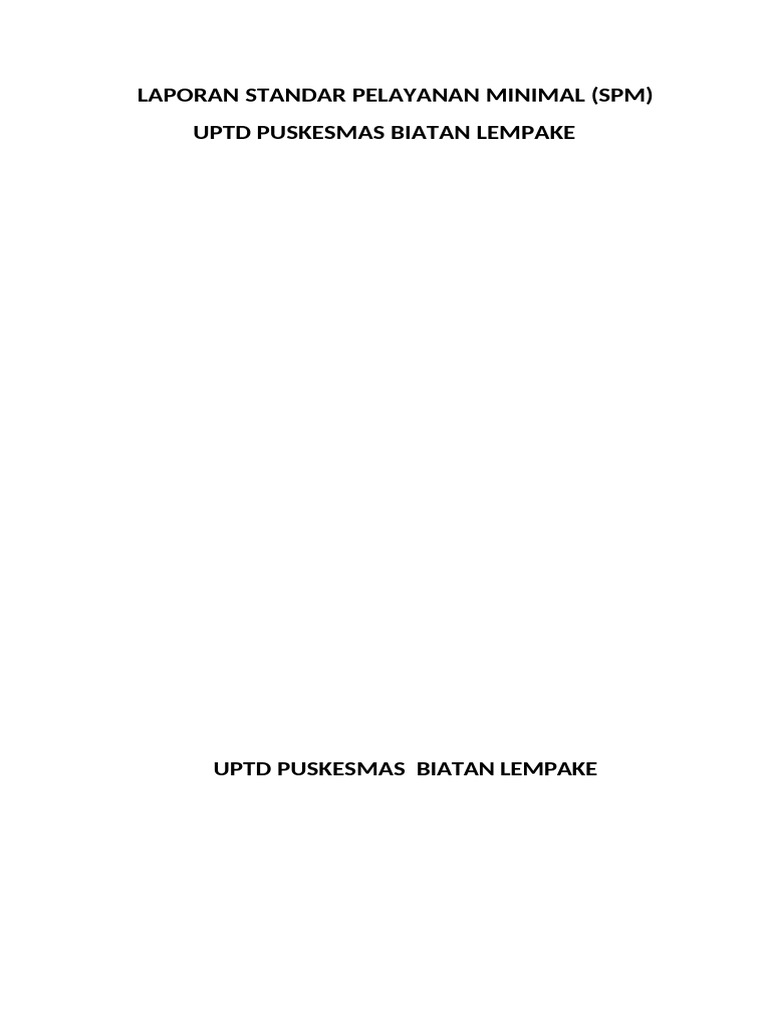 Format - Dokumen - SPM - UPTD REV 1 | PDF | Bisnis | Pengelolaan ...