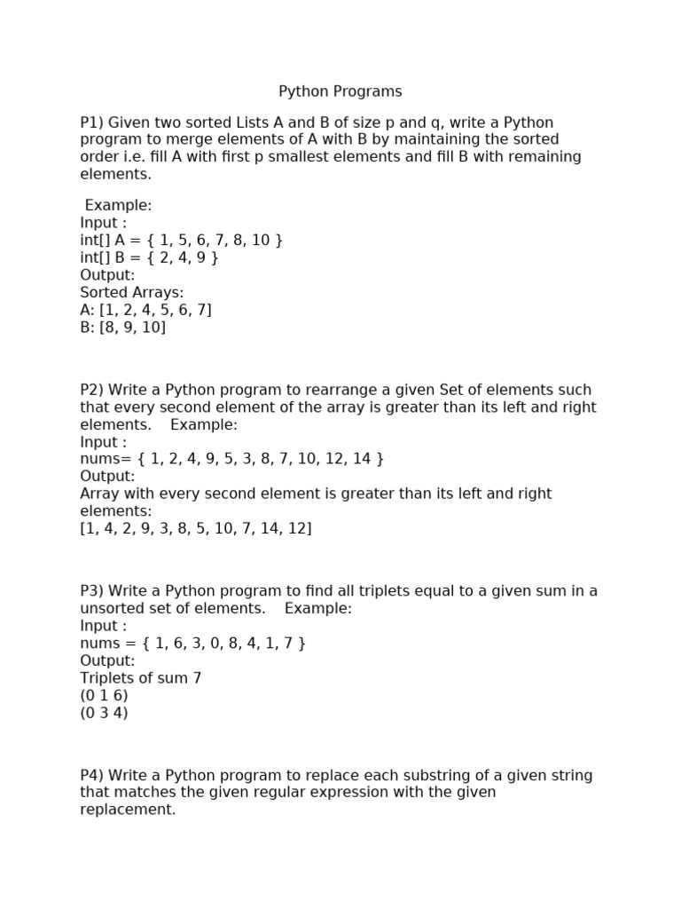 Python Programs Pdf String Computer Science Computer Programming 0907