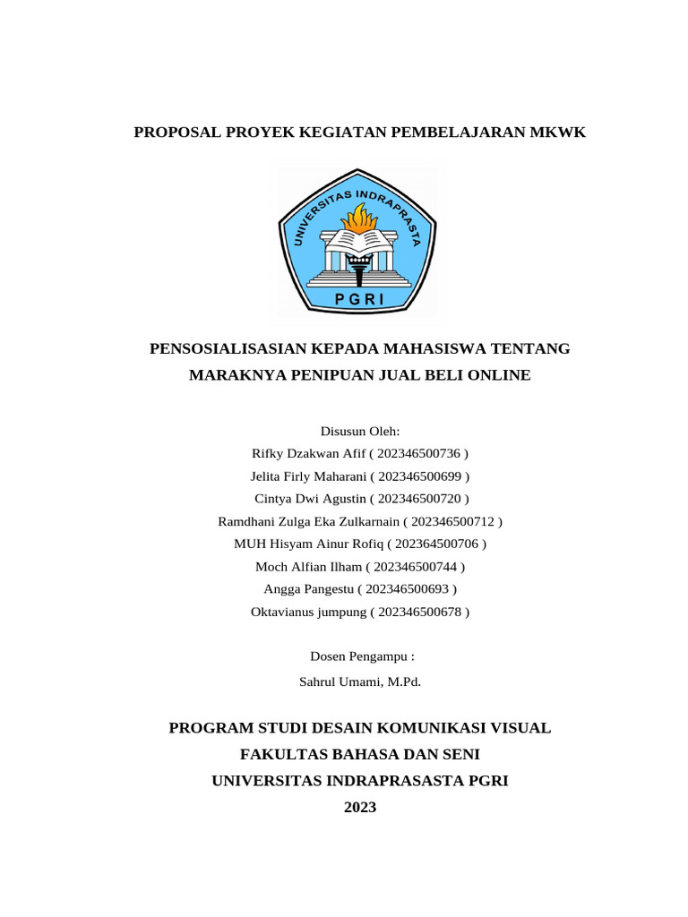 PROPOSAL Kelompok 5 Lengkap | PDF