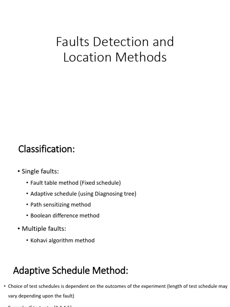 DSD faults detection and Location Methods | PDF | Boolean Algebra | Teaching Mathematics