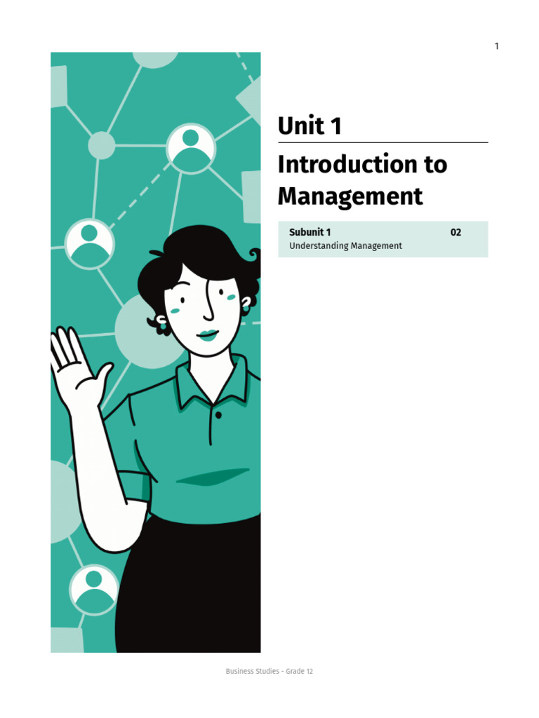 G12 - Unit1 - Subunit 1 - Business Studies Student Handbook | PDF | Goal | Leadership