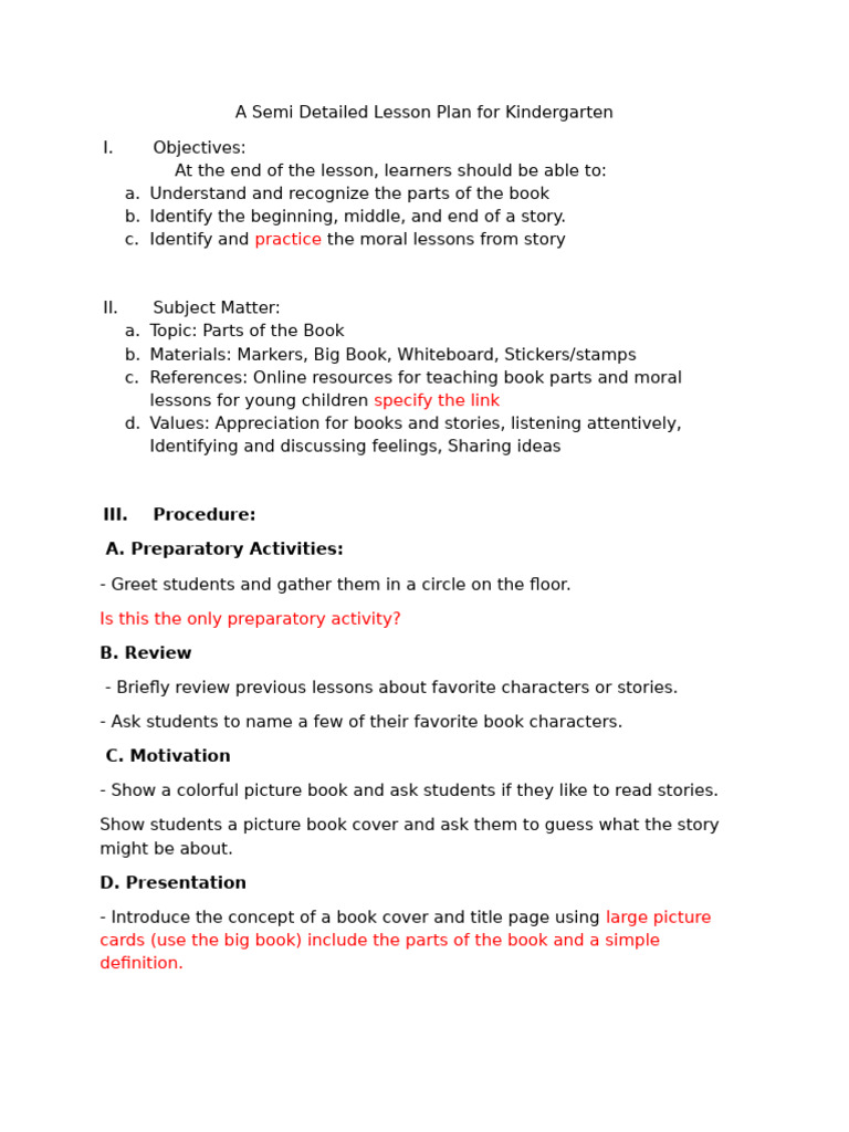 lesson | PDF | Books | Lesson Plan