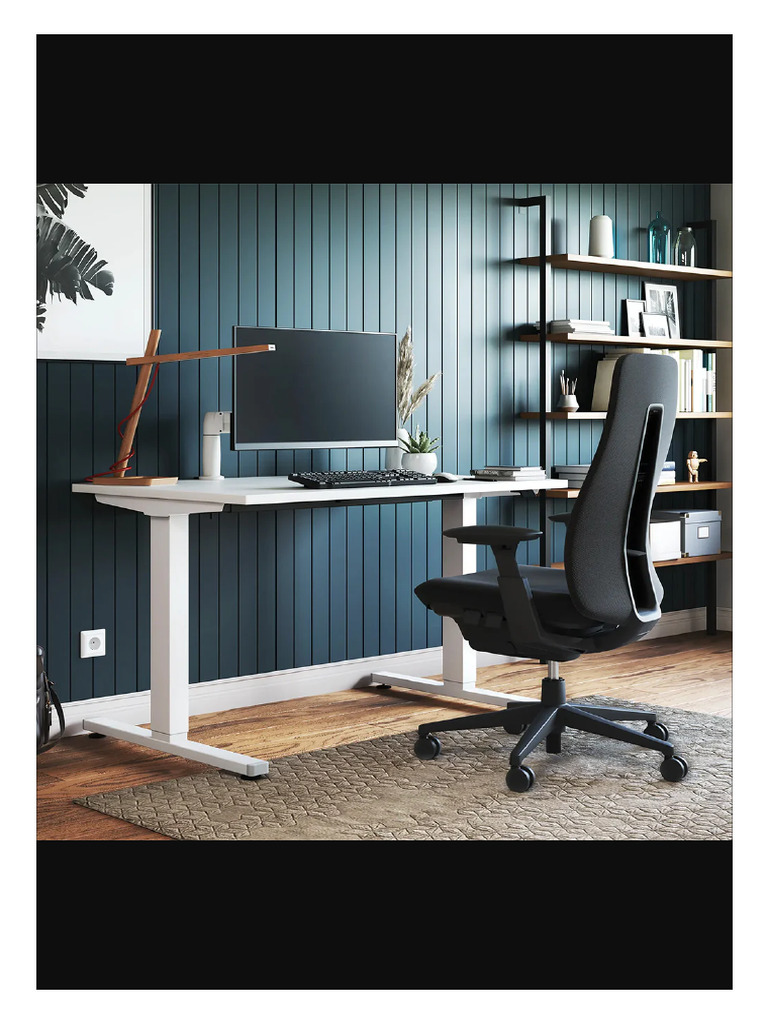 Haworth Sit Stand Desk and Fern Chair | PDF