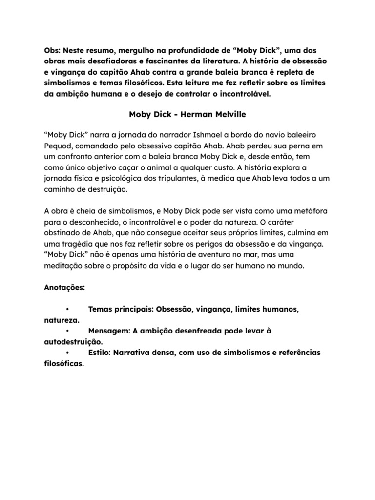 Moby Dick - Herman Melville | PDF