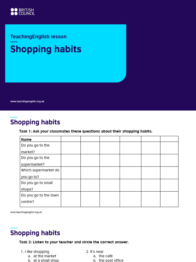 Shopping Habits Presentation | PDF | Career & Growth