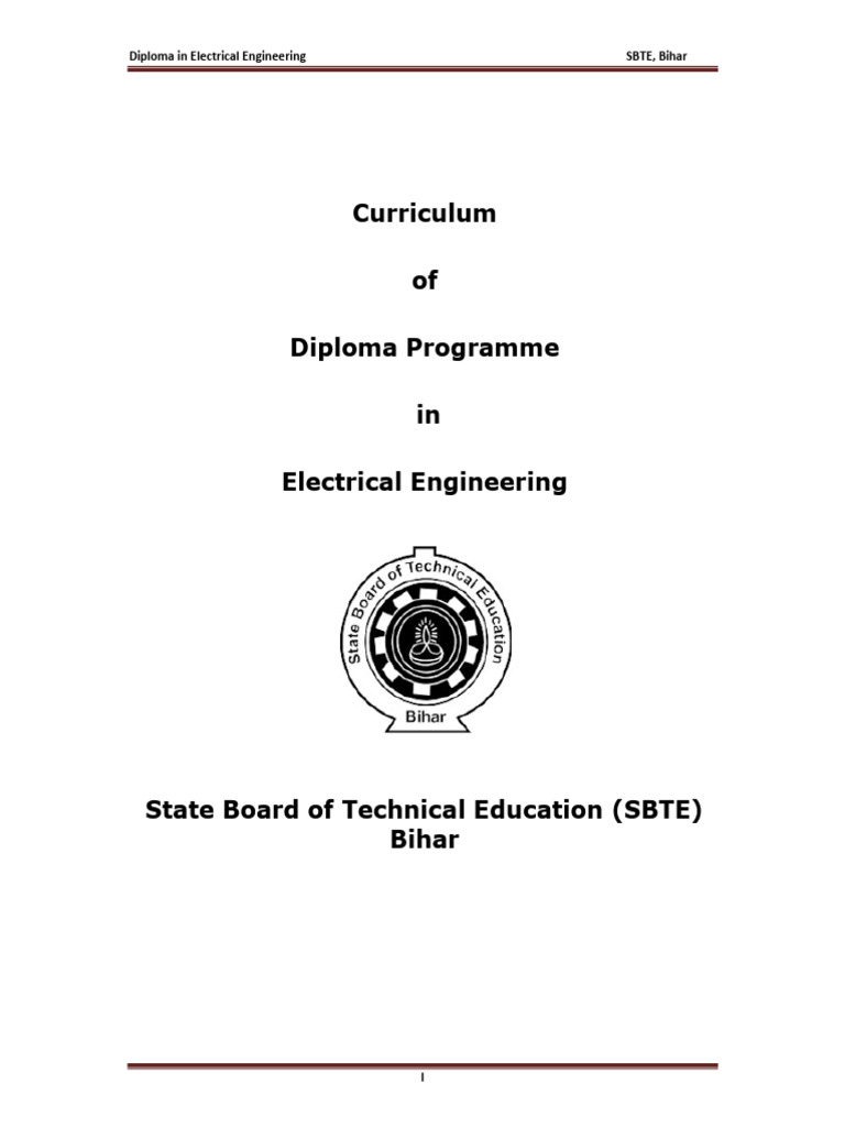 Sbte Syllabus - 20 - 3rd Semester - ELECTRICAL ENGINEERING - From Admission Session 2024 | PDF ...