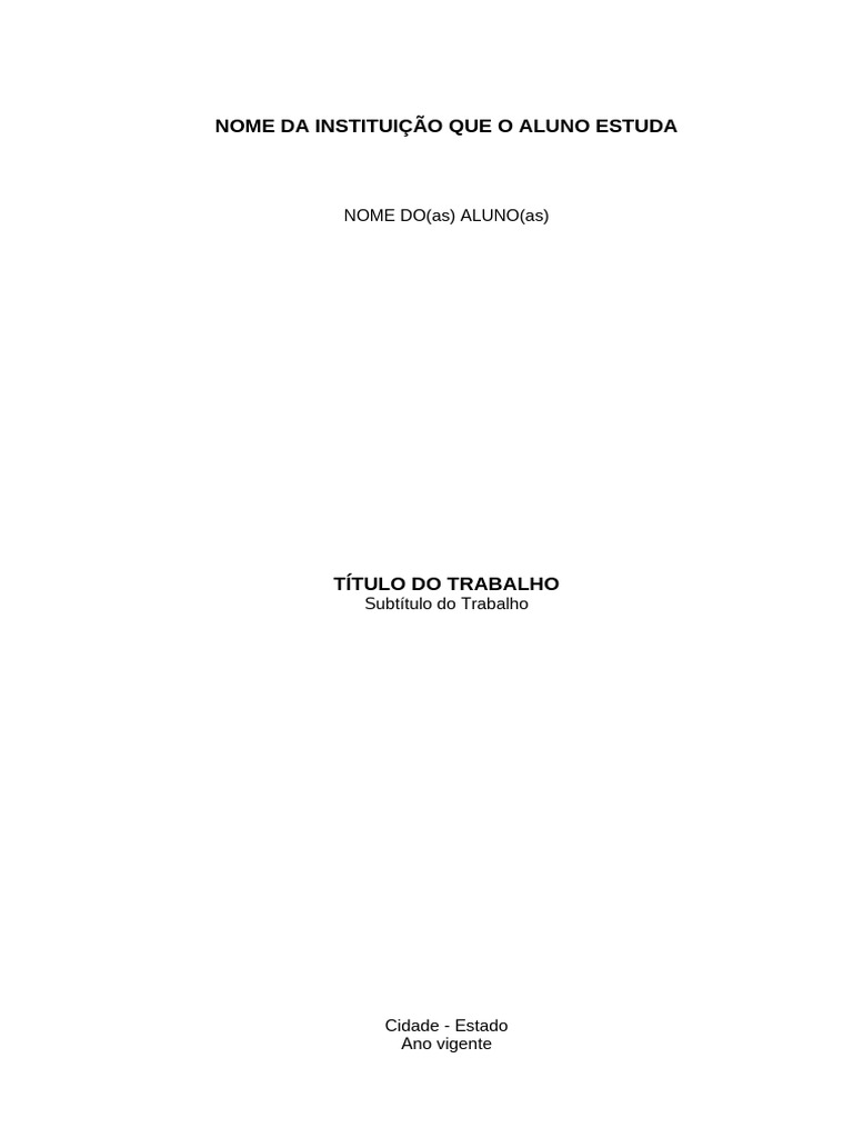 Modelo Capa Abnt | PDF | Carreira e Crescimento