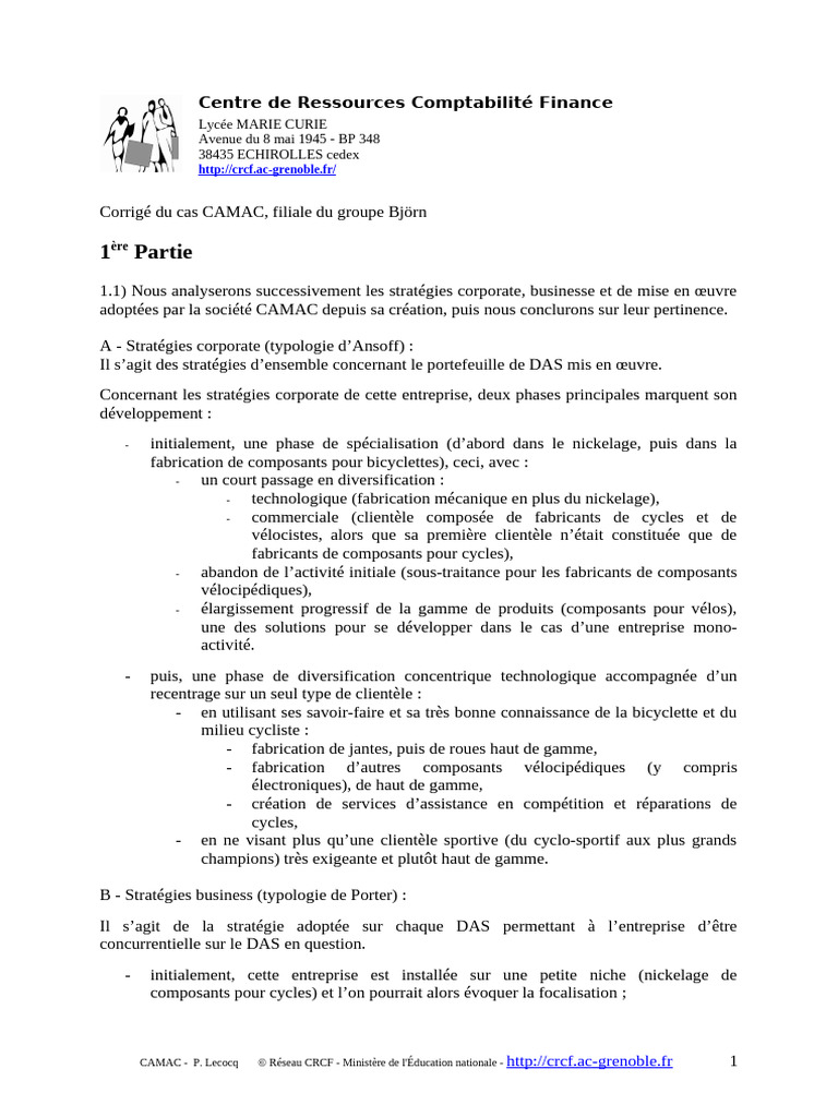 Stratégies de CAMAC en Compétition Vélocipédique | PDF | Gouvernance ...