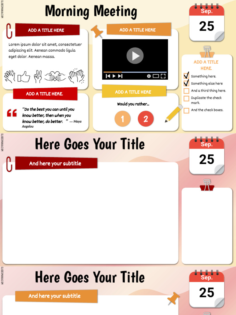 Weekly Morning Meeting Agenda | PDF